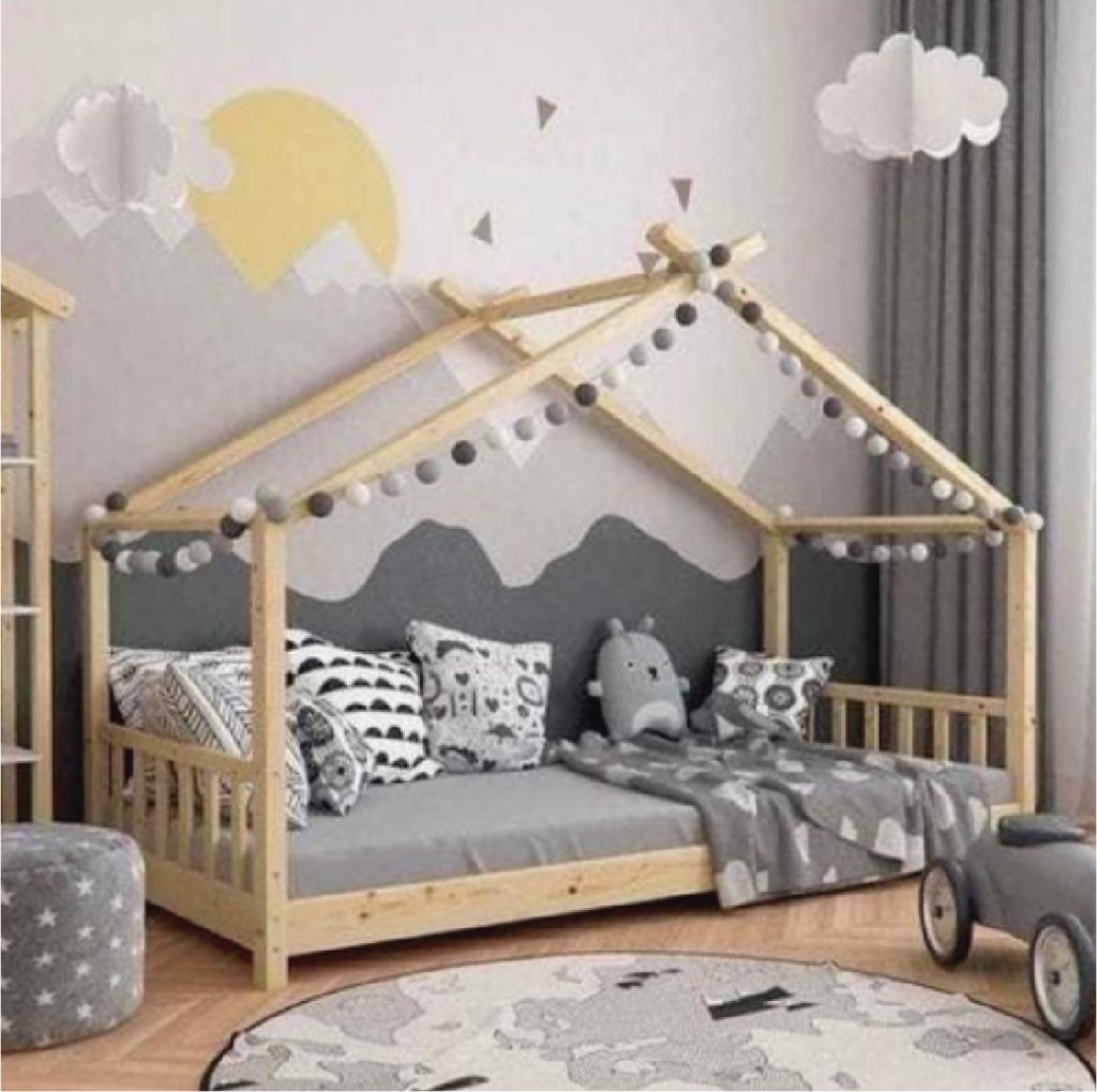 Cama casa frontal Montessori